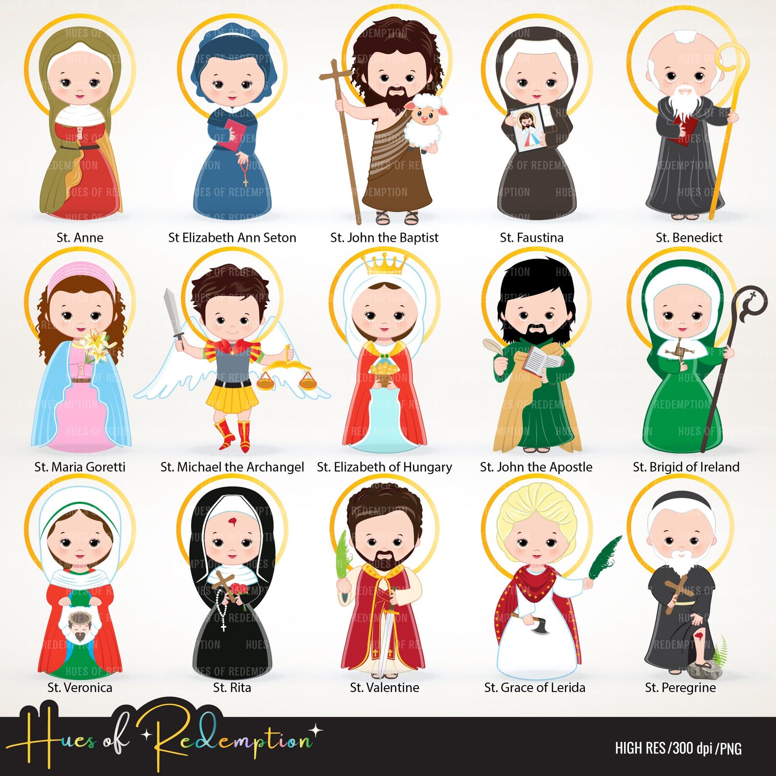 Saints Clipart, PART 3, Cute Saints, Jesus Clipart, Catholic Images ...