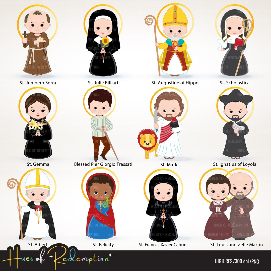 Saints Clipart, PART 11, Cute Saints, Jesus Clipart, Catholic Images ...