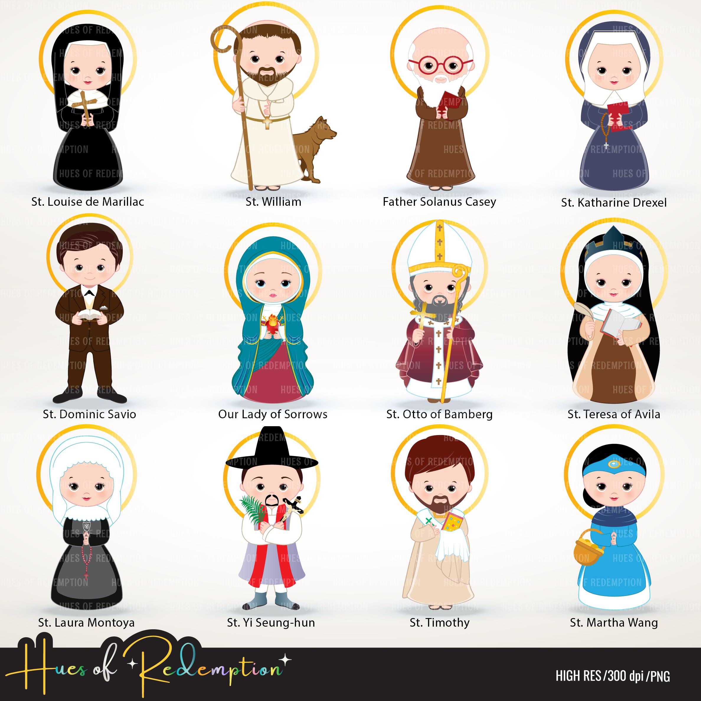 Saints Clipart, PART 10, Cute Saints, Jesus Clipart, Catholic Images ...