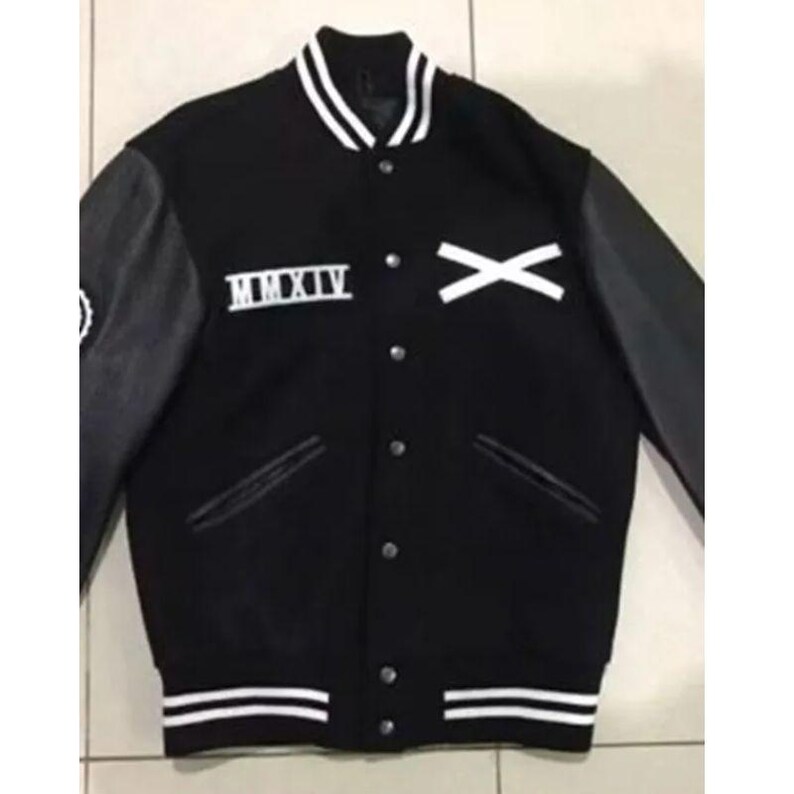 Xo-inspired Varsity Jacket | Black Tour Style Bomber | Retro Singer ...