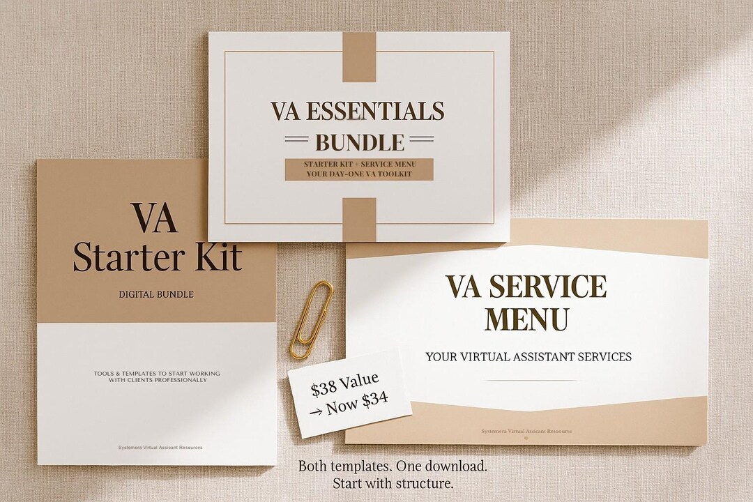 VA Essentials Bundle – Editable Templates for Virtual Assistants ...