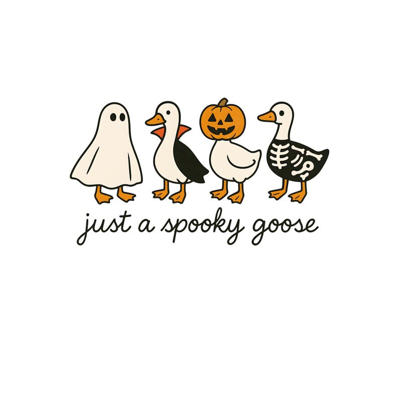 Spooky Goose Halloween PNG: Ghost Clipart, Fall Trick or Treat (digital ...