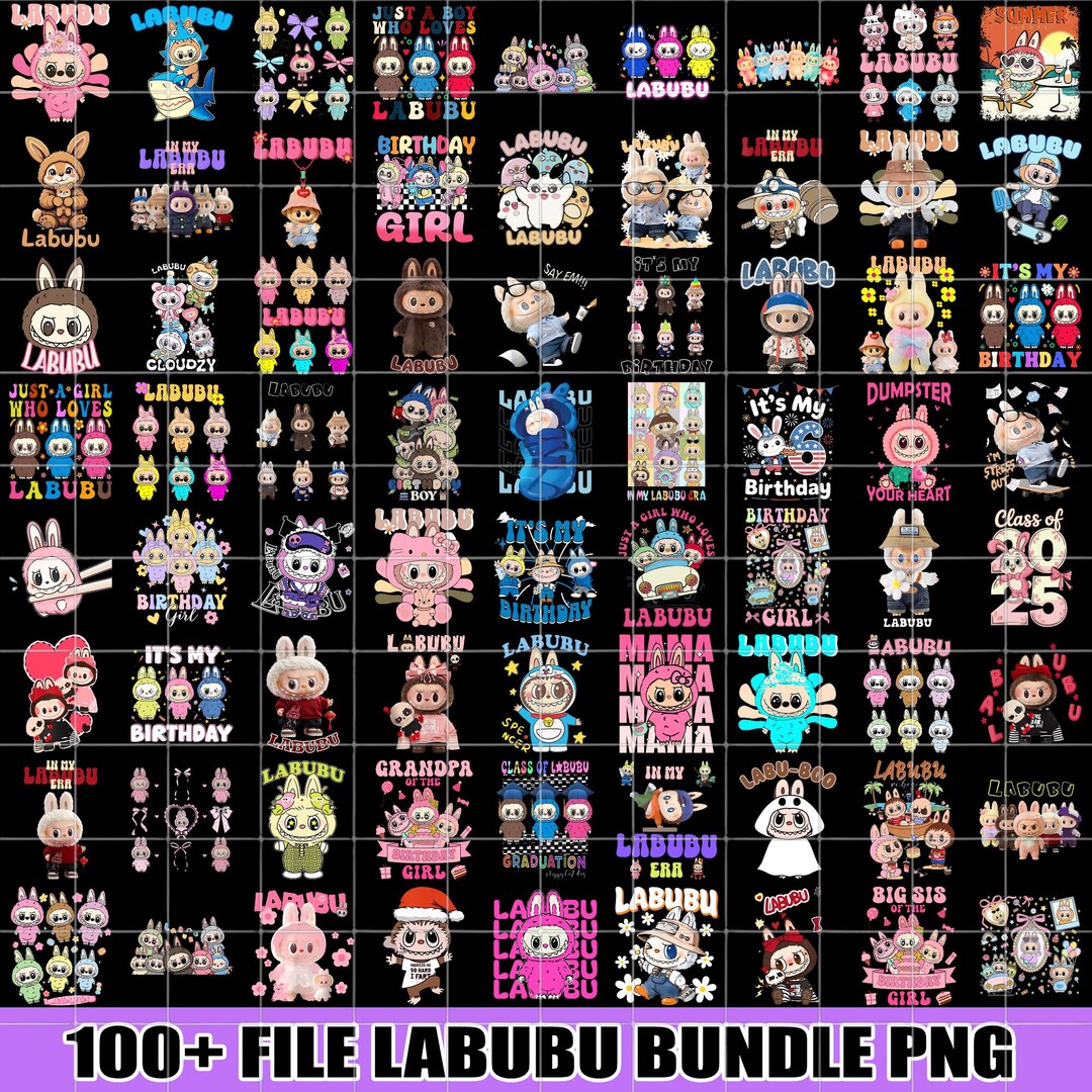 100+ Labubu PNG Bundle, Cute Cartoon Character Pngs, Labubu Clipart ...