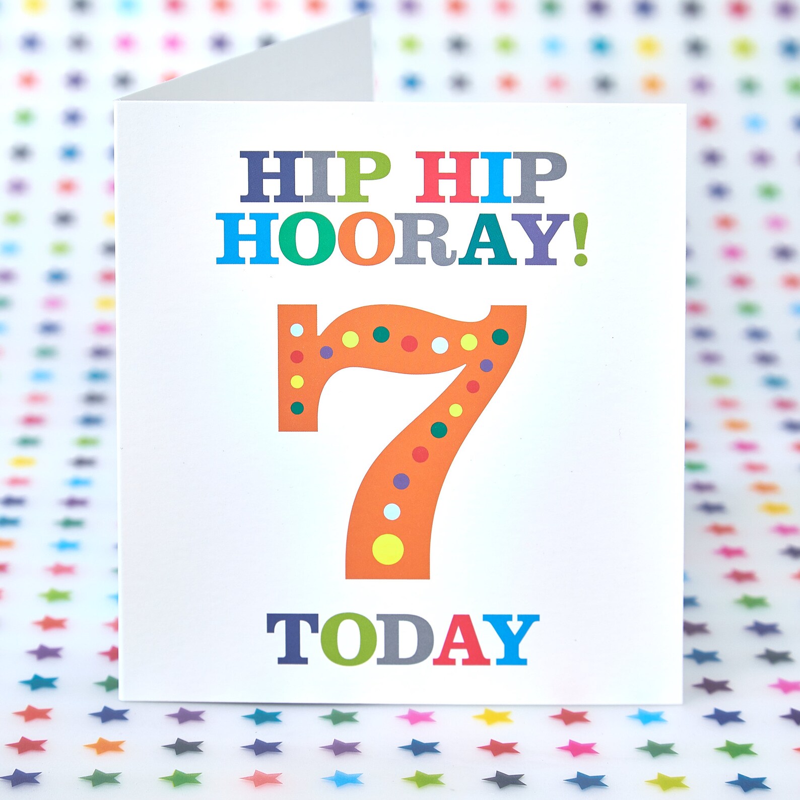 Age Seven Birthday Card Age 7 Birthday Girl Age 7 Birthday | Etsy