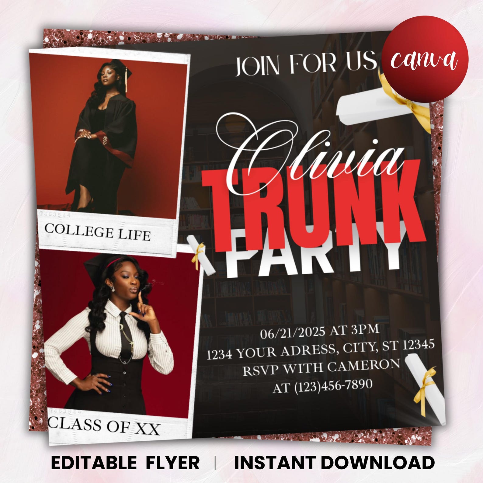 Trunk Party Flyer, Farewell Party Invite, DIY Trunk Party Flyer ...