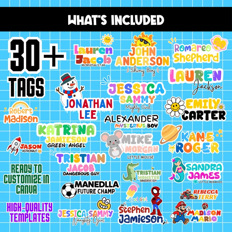 Etiquetas escolares editables en Canva, etiquetas personalizadas para ...