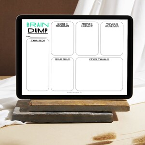 Brain Dump | Instant Download | Digital File | Printable PDF 11x8.5 ...