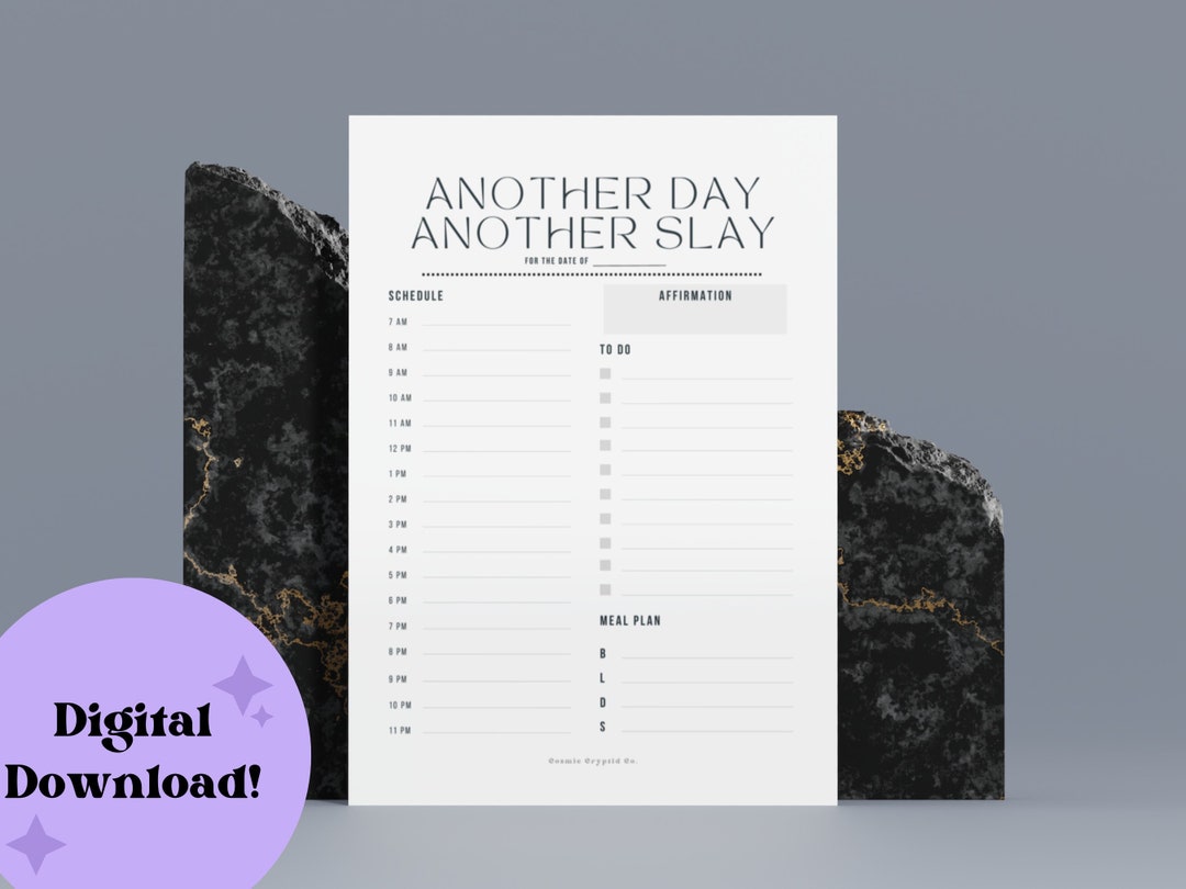 Another Slay Day Planner Page: Busy Edition | Instant Download ...