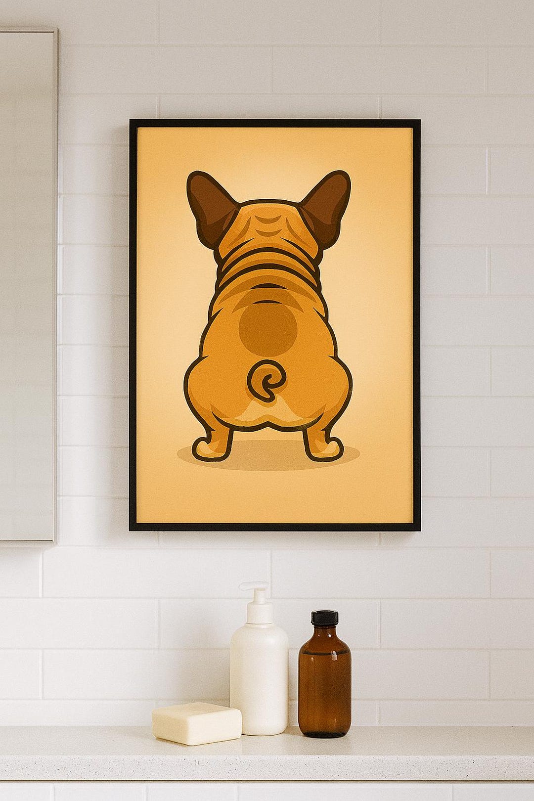 French Bull Dog Rear Back View – Printable Wall Art | Digital Download ...