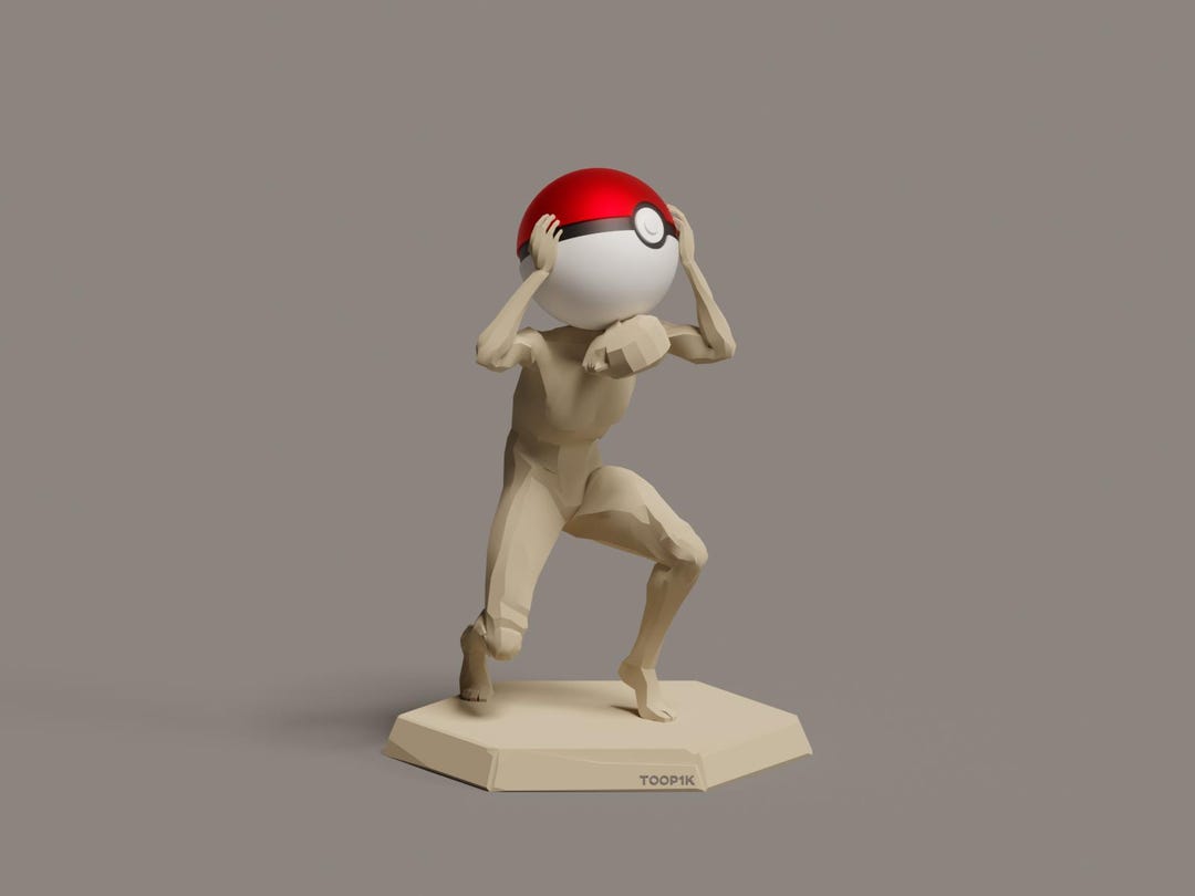 Atlas Low Poly Statue 3D Model | Digital Download STL for 3D Printing ...
