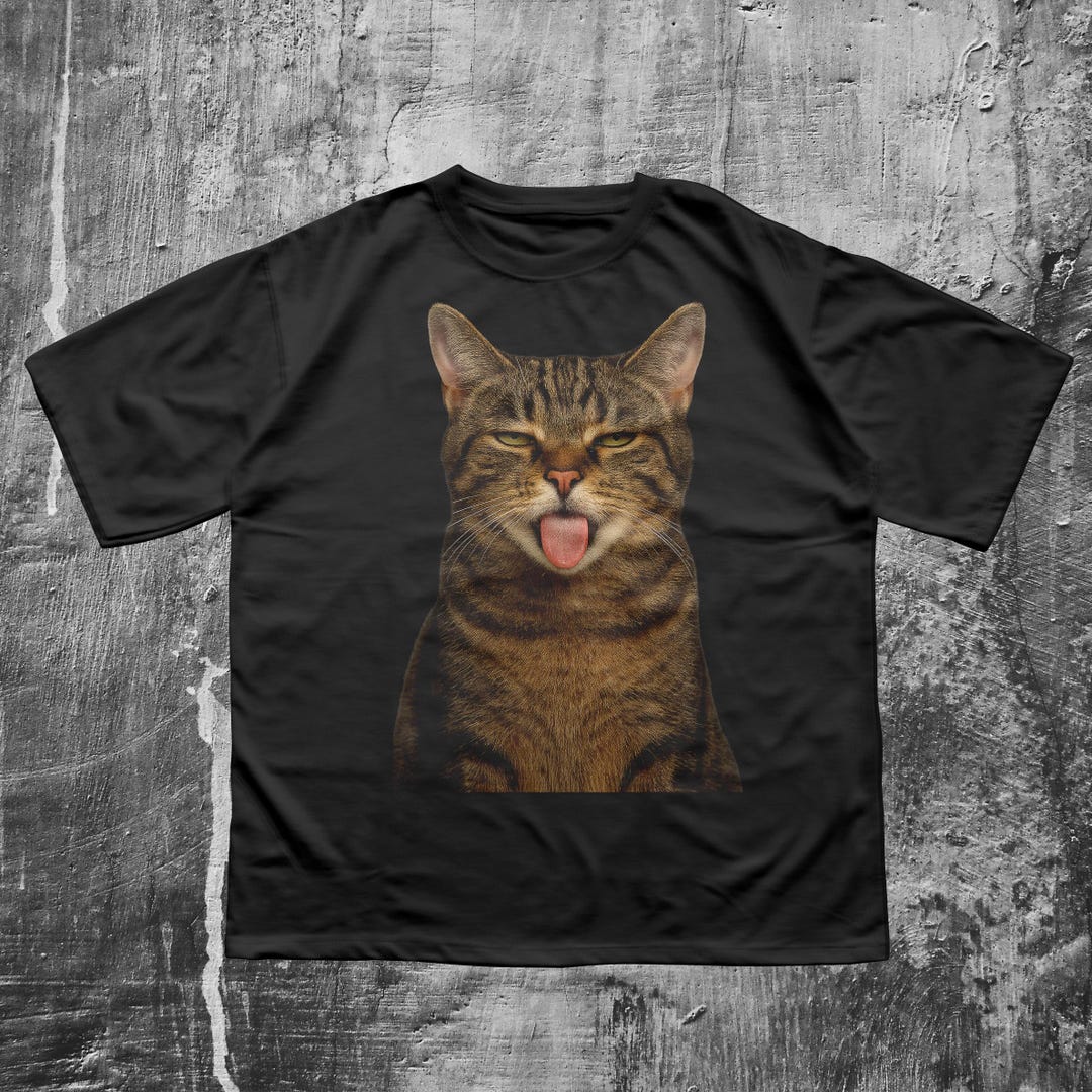 Funny Cat Meme T-shirt: Unhinged Goofy Cat Lover Tee - Etsy