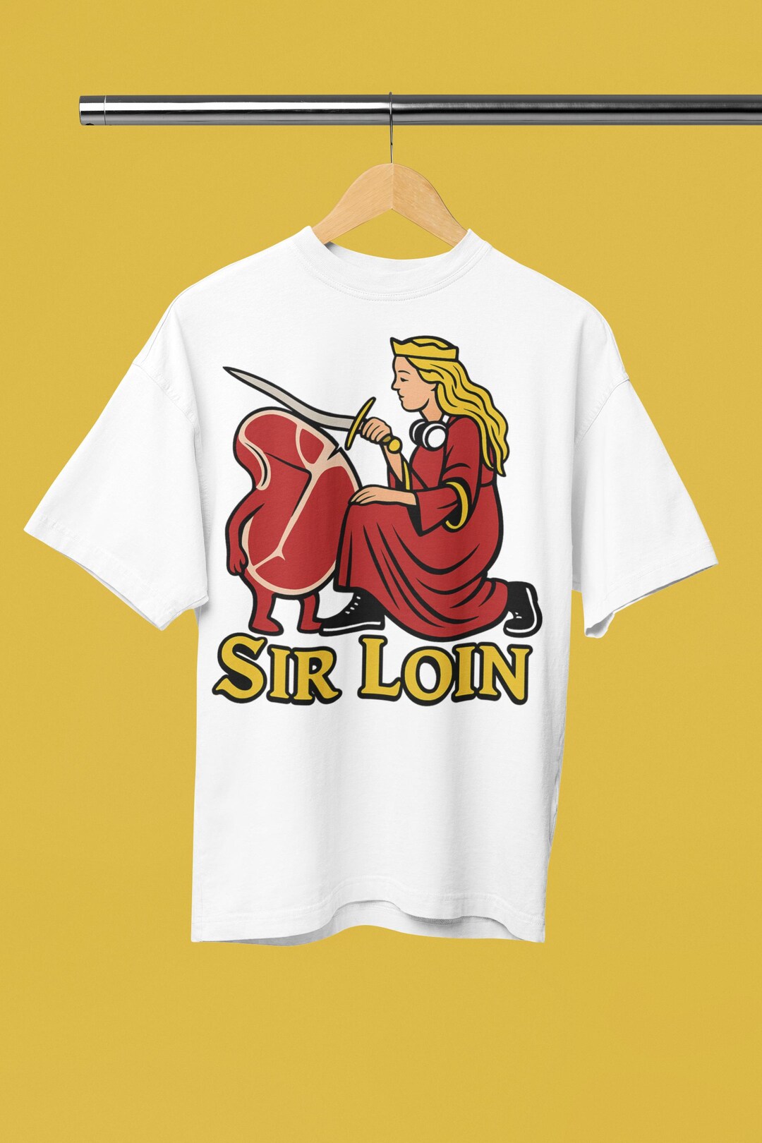 Sir Loin Steak T-shirt: Vintage Style Cotton Tee - Etsy