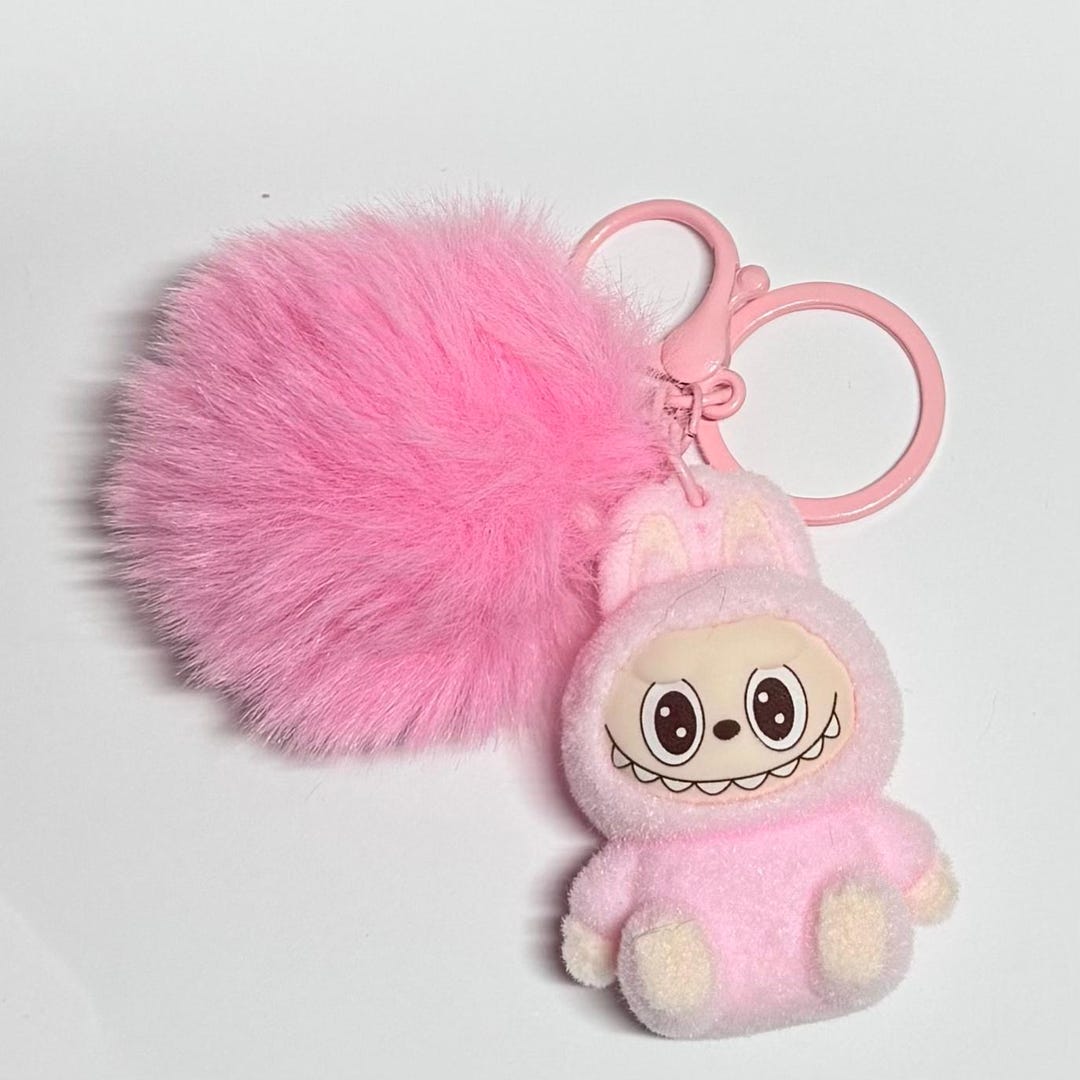 Pink Labubu Keychain. Labubu Car Accessories, Labubu Jewelry, Labubu ...