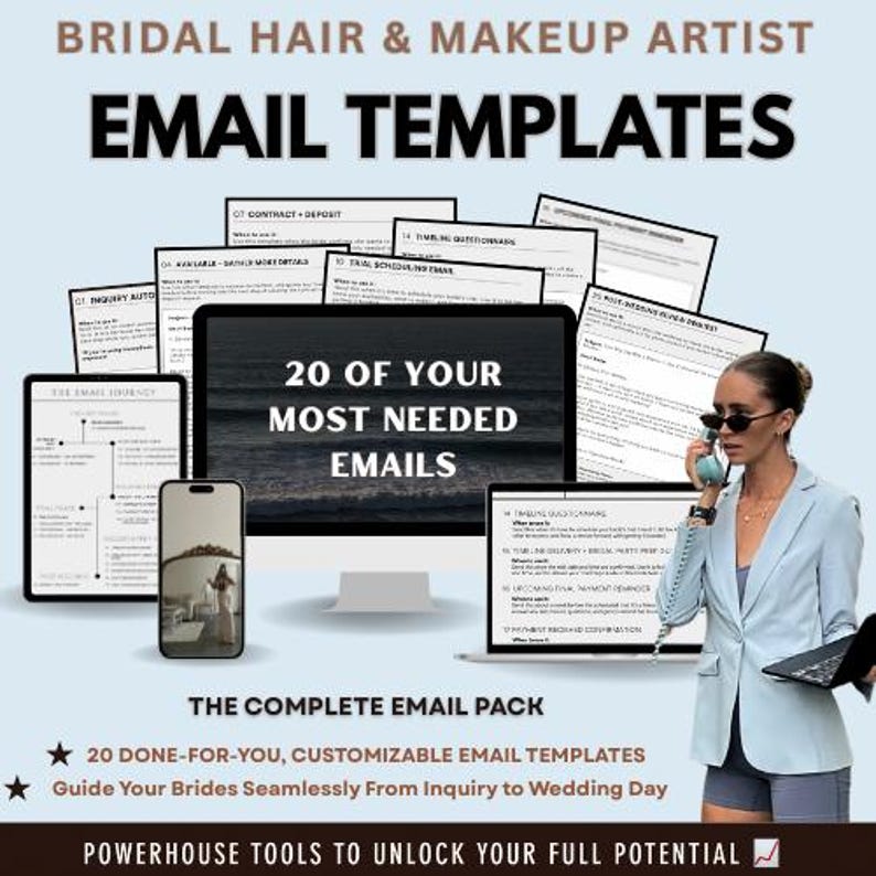 Bridal Hairstylist & Makeup Artist Email Templates, Bridal Make up ...