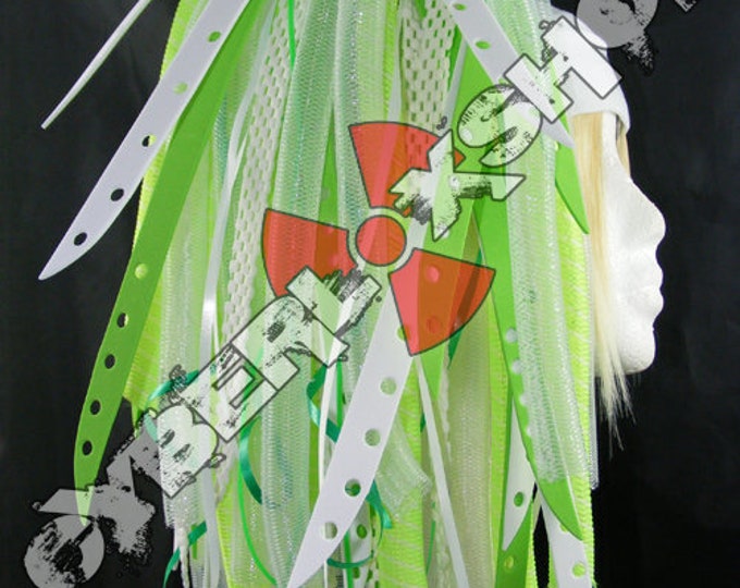 Cyberlox Dread Goth Green White Greenbleach Hair Falls - Etsy