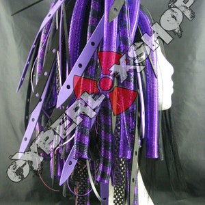 Cyberlox Dread Goth Purple Black Purpleweb Hair Falls - Etsy