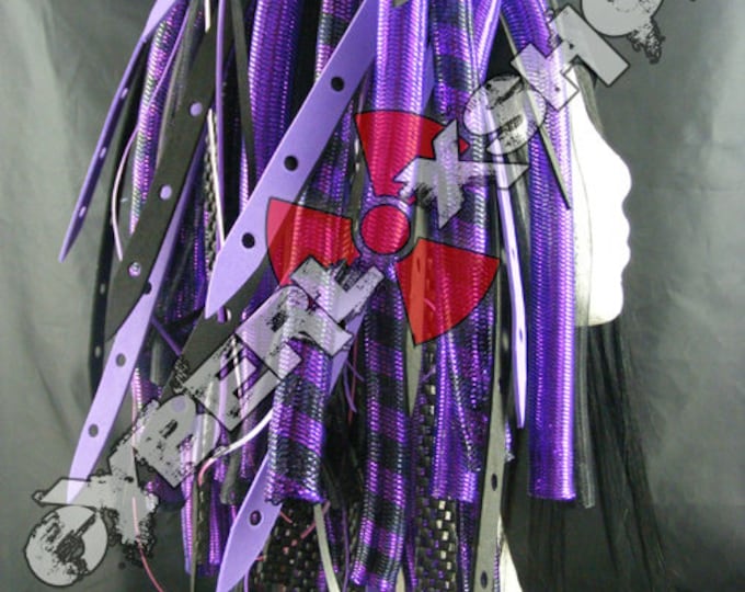 Cyberlox Dread Goth Purple Black Purpleweb Hair Falls - Etsy