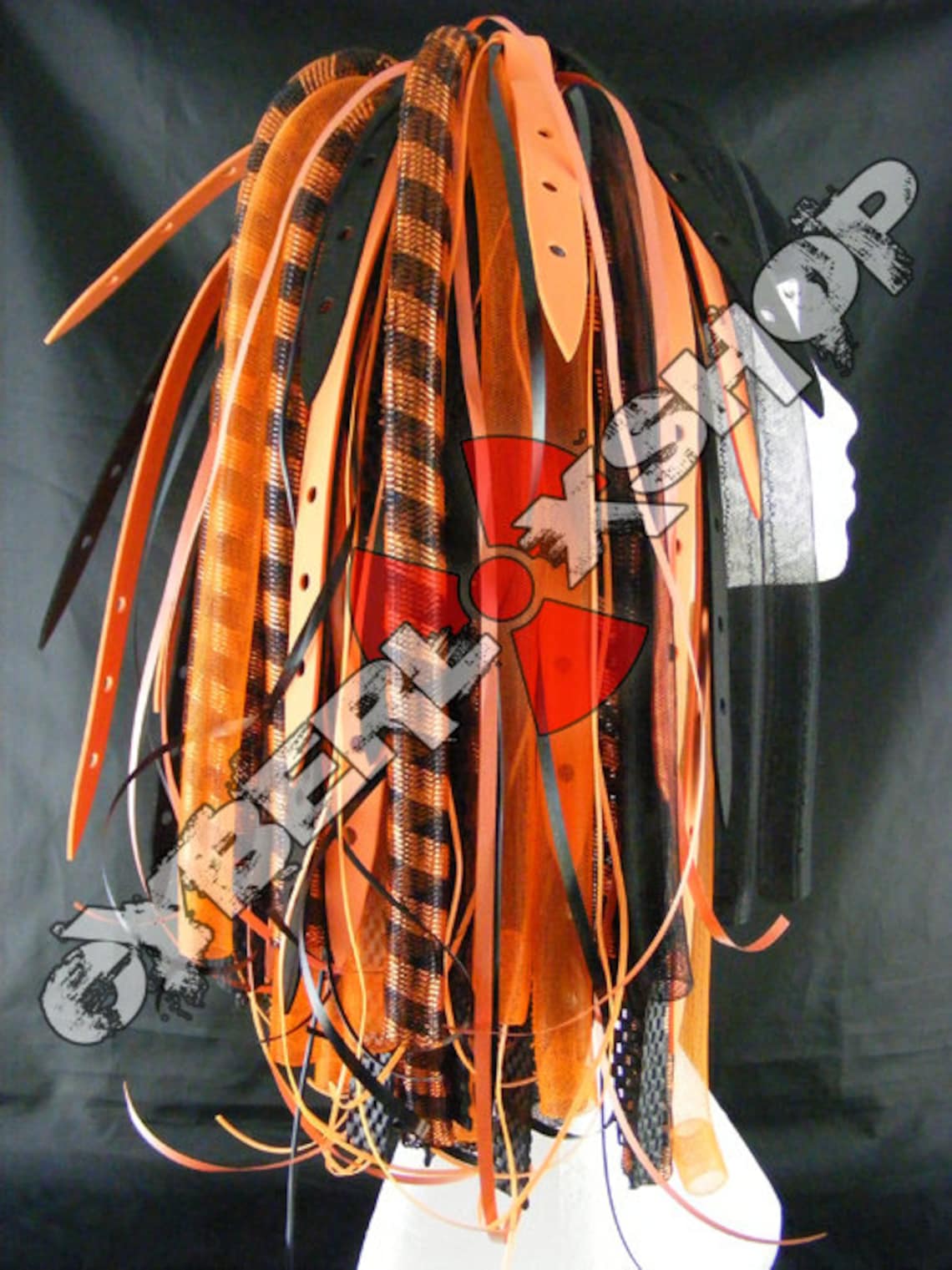 Cyberlox Dread Goth Orange Black Orangeweb Hair Falls - Etsy