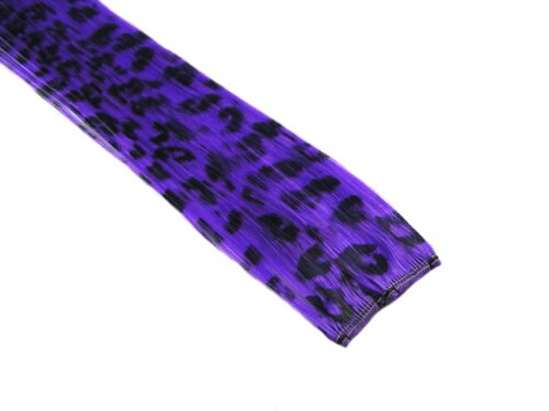 Clip-in 12 Hair Extensions Purple Leopard Print Emo - Etsy