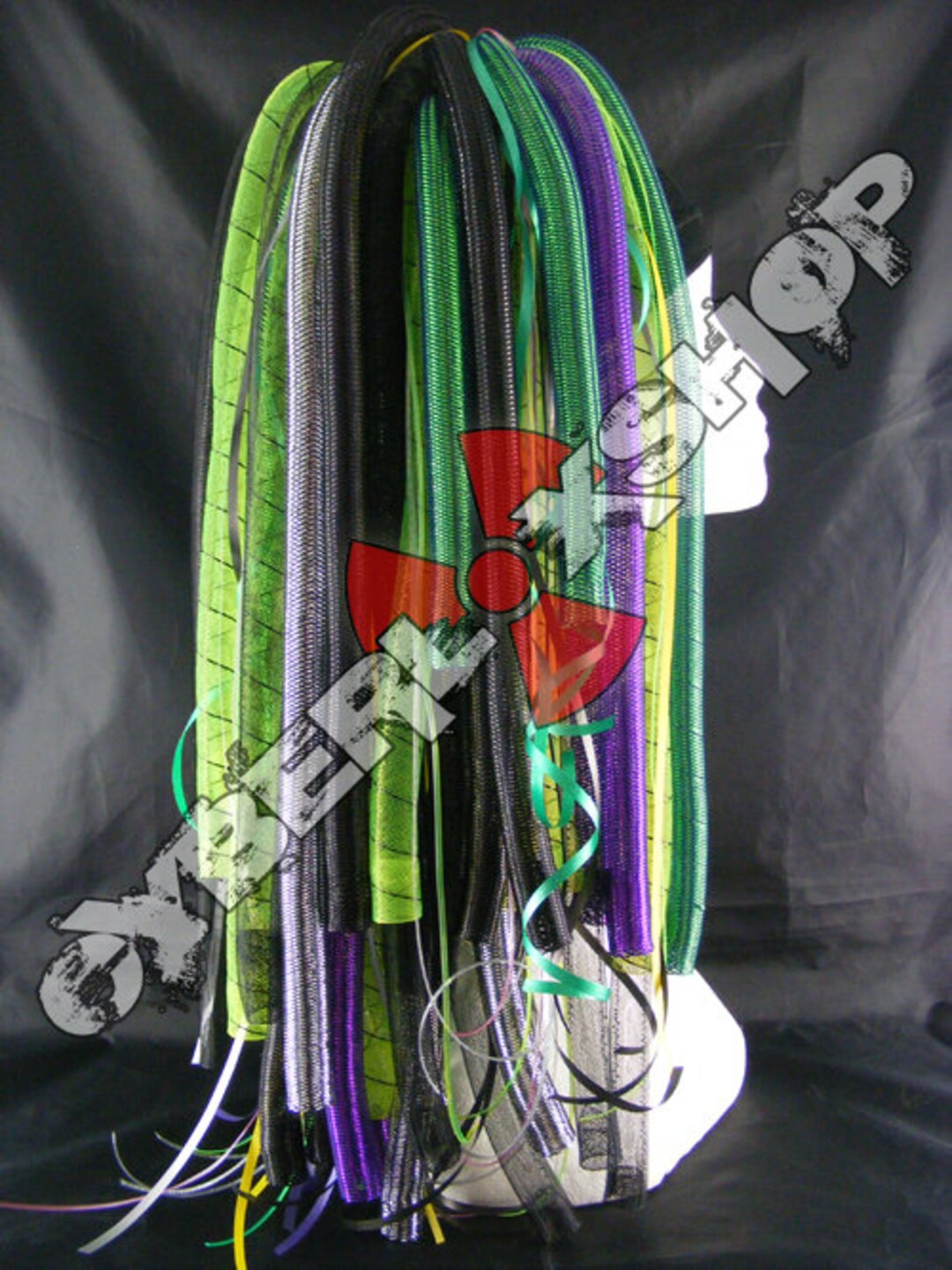 Cyberlox Dread Goth Purple Green Black Helix Hair Falls - Etsy
