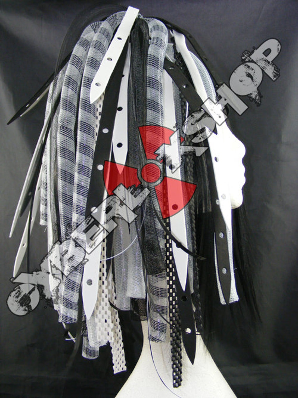 Cyberlox Dread Goth White Black Whiteweb Hair Falls - Etsy