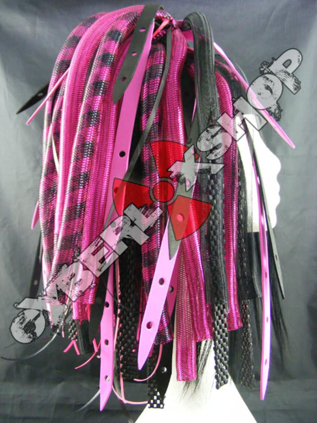 Cyberlox Dread Goth Pink Black Pinkweb Hair Falls - Etsy