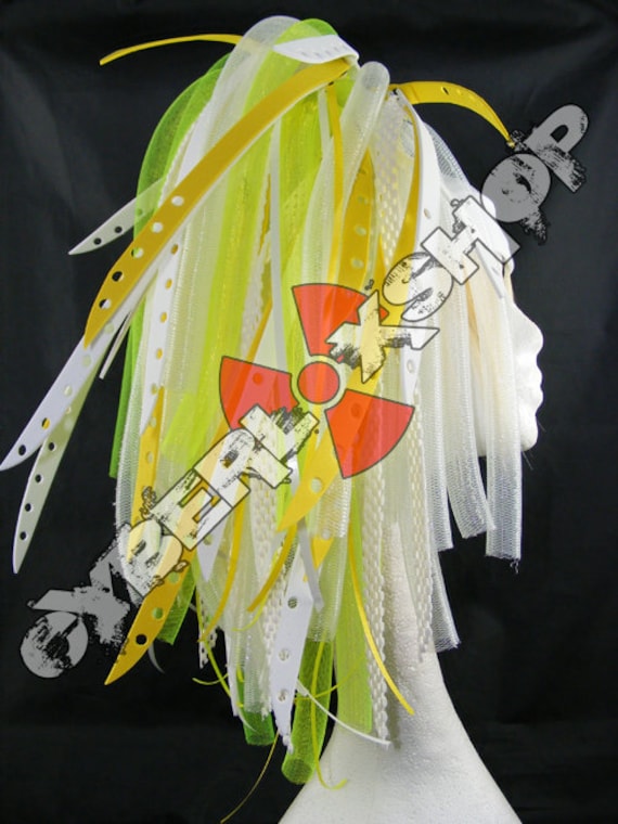 Cyberlox Dread Goth Yellow White Yellowbleach Hair Falls | Etsy