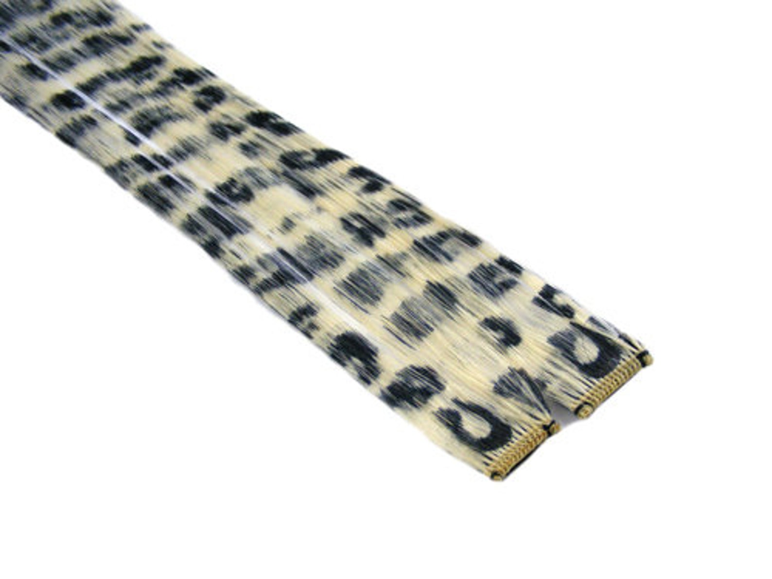 Clip-in 12" Hair Extensions Blonde Leopard Print Emo Scene Extension ...