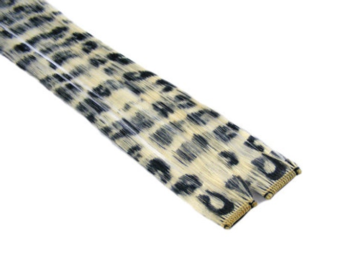 Clip-in 12 Hair Extensions Blonde Leopard Print Emo Scene Extension ...