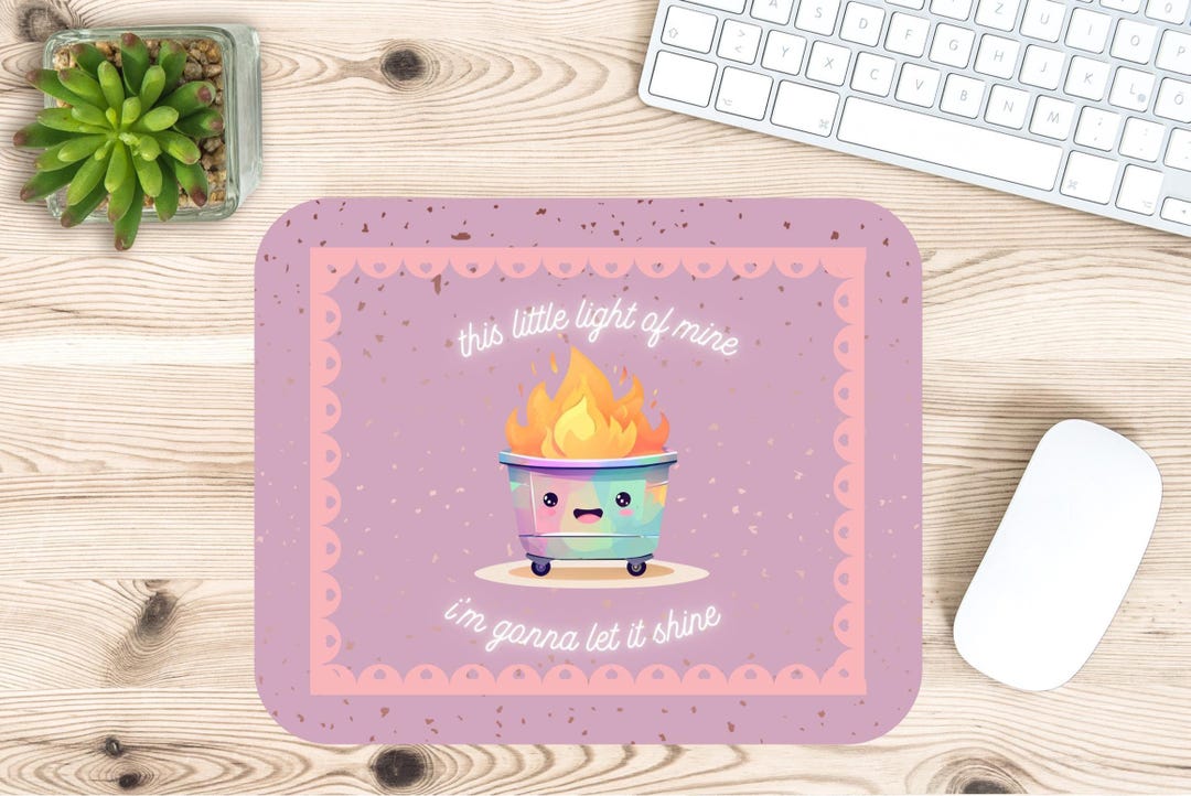 Funny Dumpster Fire Mouse Pad, Dumpsterfire Office Gift, Sarcasm Desk ...