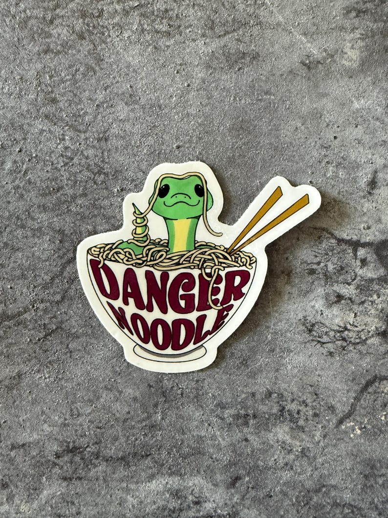 Danger Noodle Snake Vinyl Sticker - Etsy