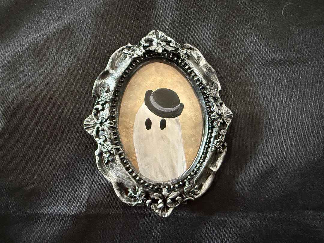 Framed Ghost Portrait: Acrylic Painting on Canvas - Etsy