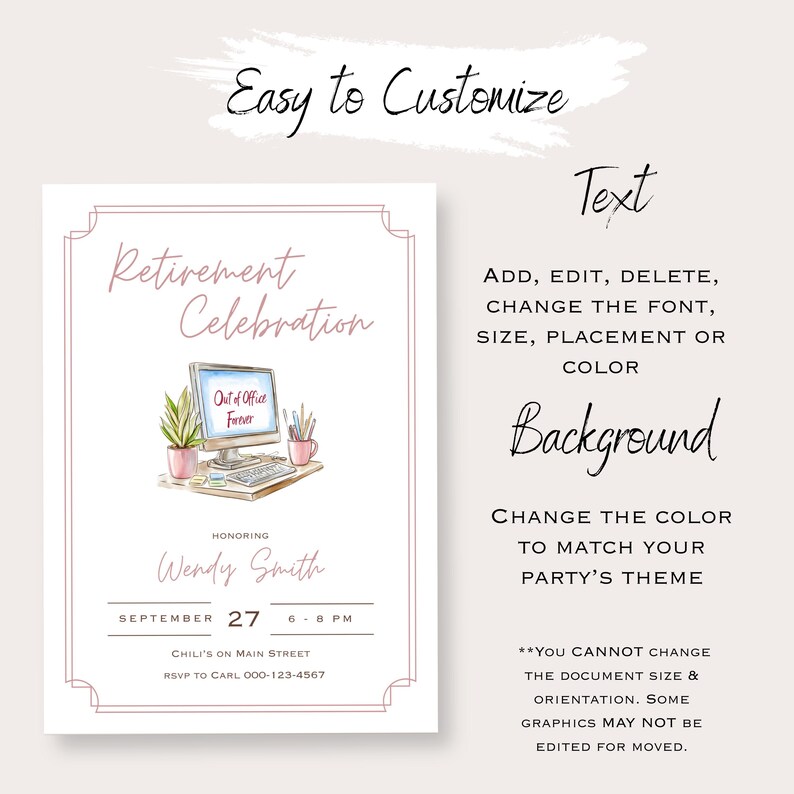 Out of Office Retirement Party Invitation | Retirement Party Digital ...