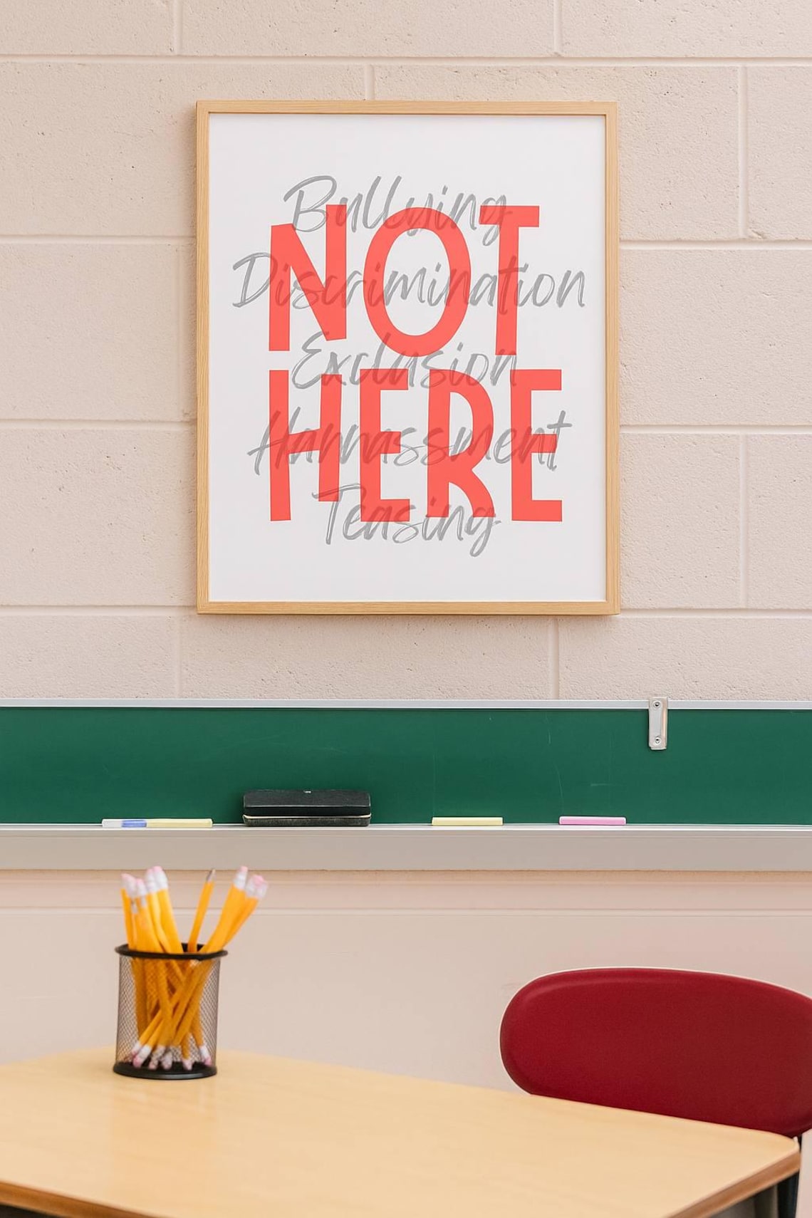 NOT HERE Anti-bullying Printable Poster Bundle - 3 Sizes (8x10, 11x14 ...