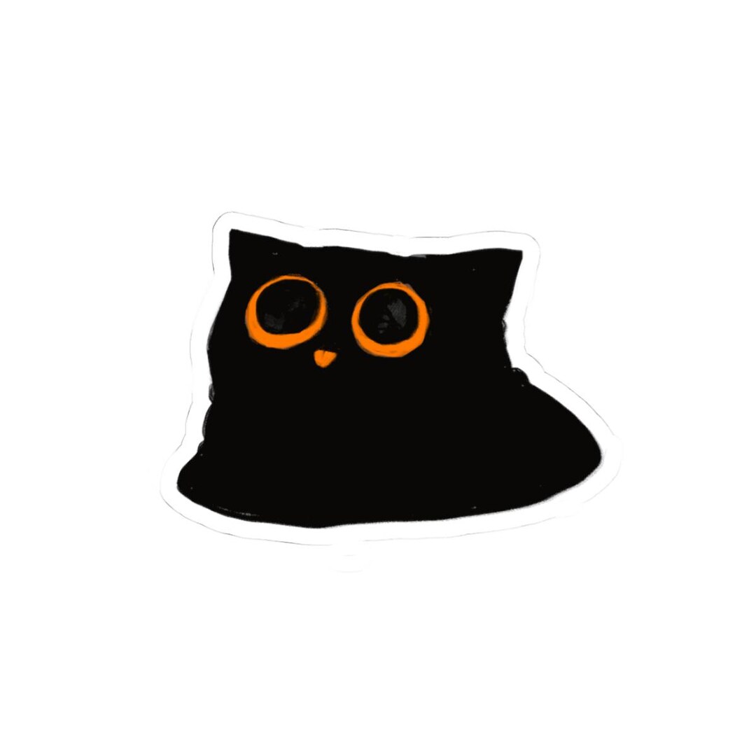 Little Void Black Cat Blob Sticker 3x3 - Etsy