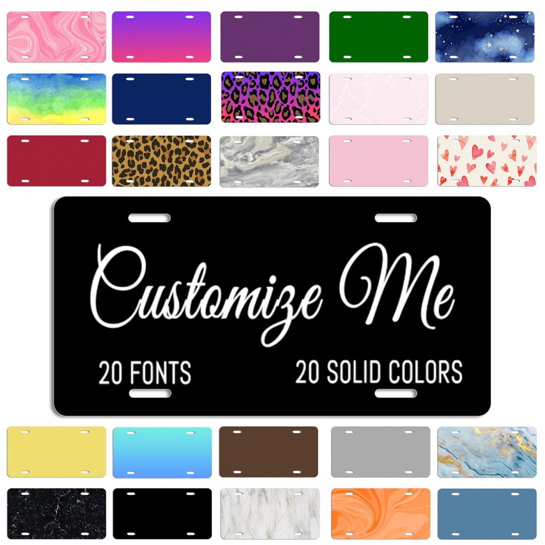 Custom Aluminum License Plate With Your Text / Image | Personalized ...