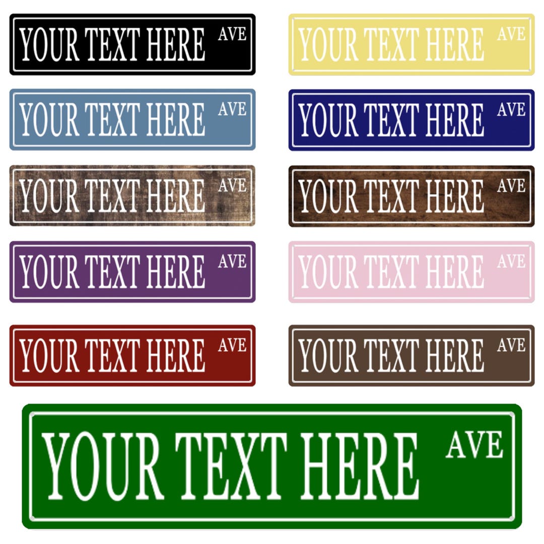 Personalized Street Sign, Custom Road Name, Aluminum Metal Sign - Etsy