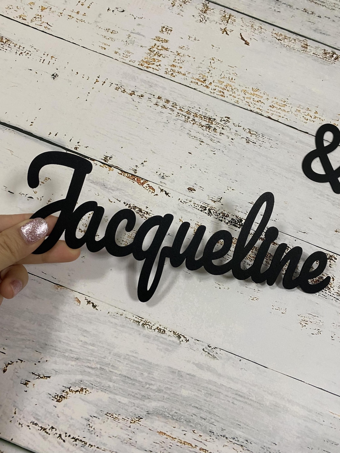 Personalized Name Plaque - Laser Cut Metal Names - Custom Script Metal ...