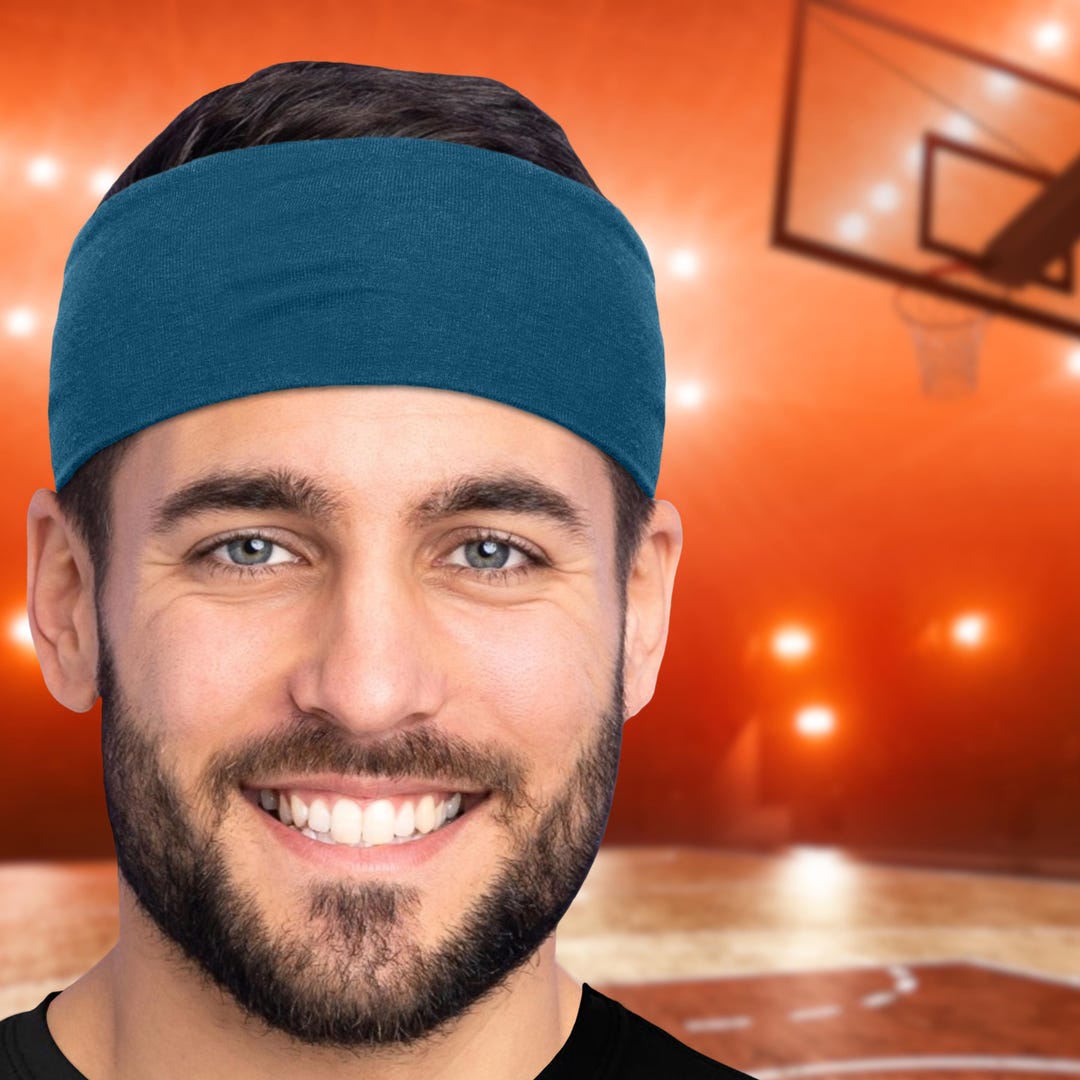Men's Cotton Headband: Basketball, Yoga, Fitness - Made in USA - Etsy