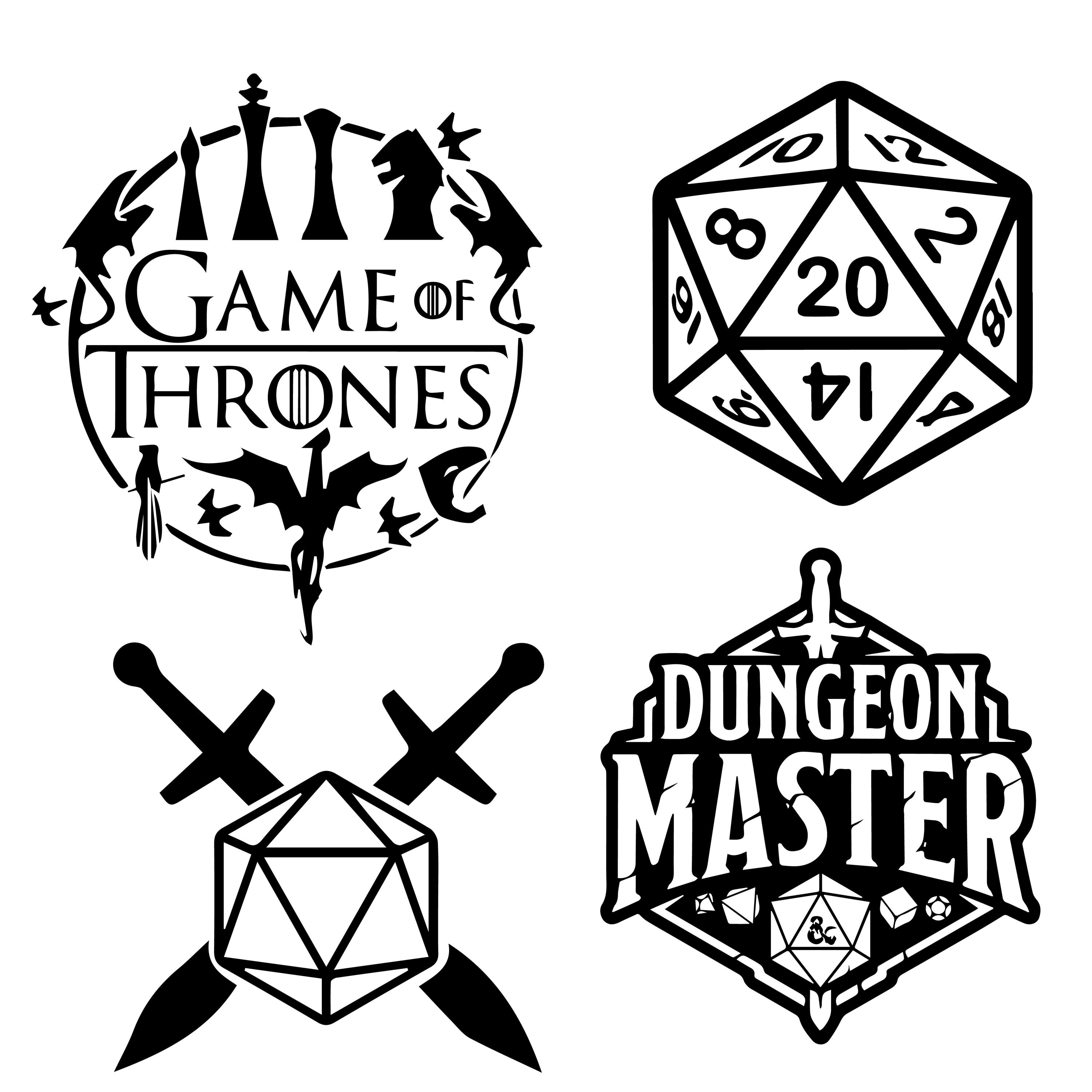 Dungeons and Dragons SVG Icons: D&D Logo Vector Files (digital Download ...