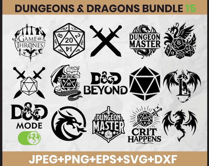 Dungeons and Dragons Svg, D&D Logo, Dnd Logo, Dungeons and Dragons Icon ...