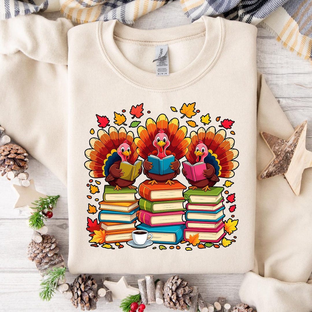 Turkeys Reading Books Png, Thanksgiving Fall Reading Bulletin Board Png ...