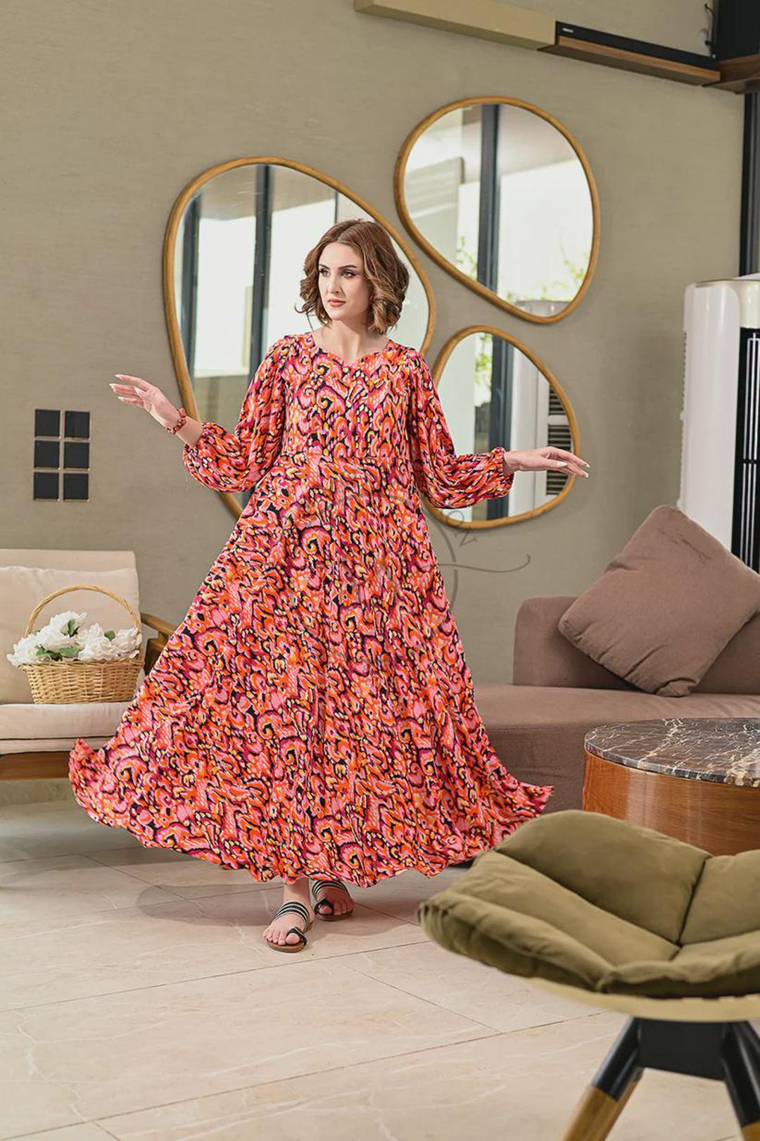Tropical Muse – Vibrant Printed Maxi Dress | Flowy Boho Dress for ...