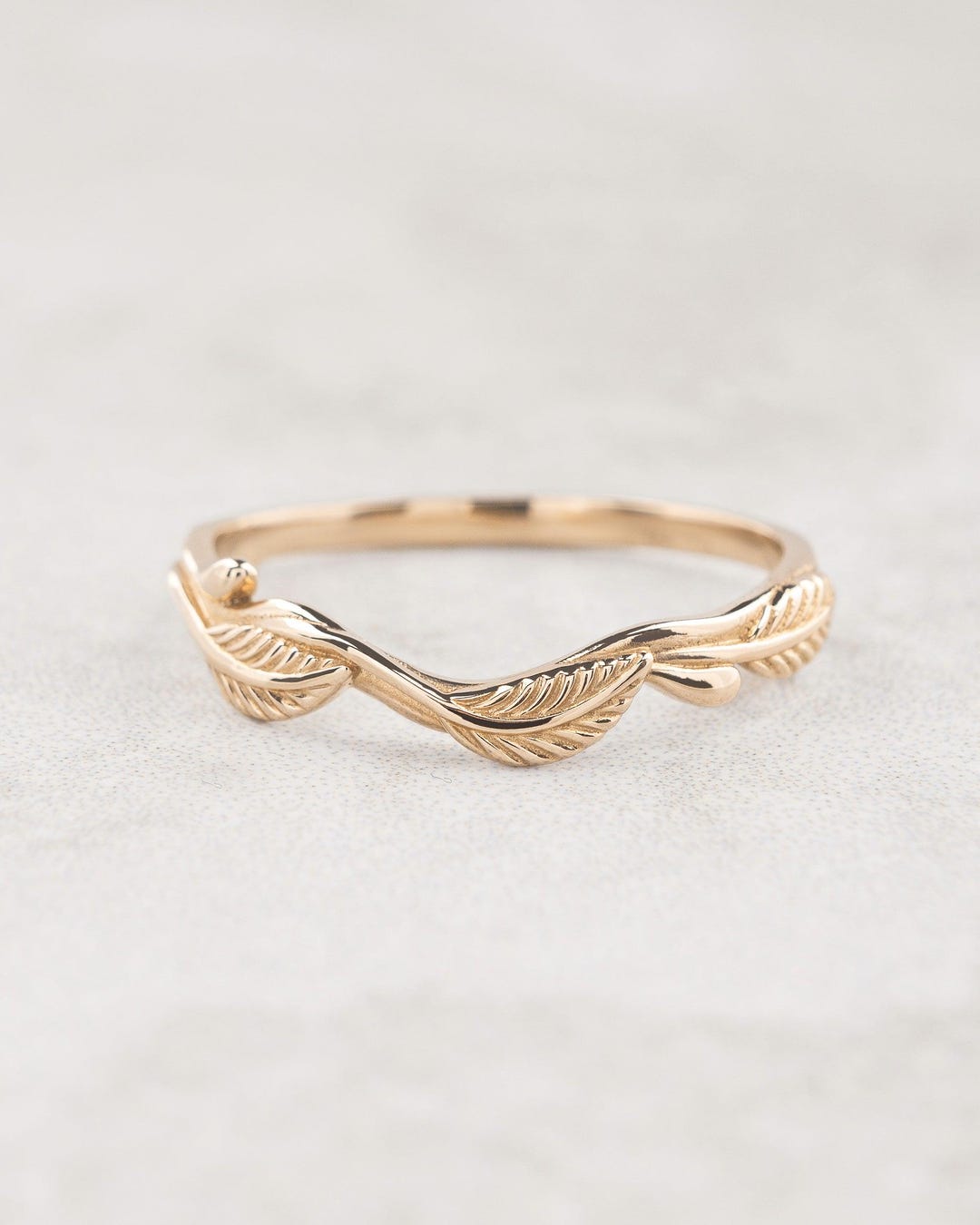 Ready to Ship: Twig Wedding Ring in 14k Yellow Gold, Ring Size 4.75 - 7 ...