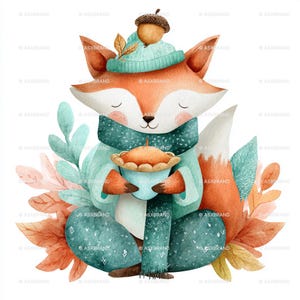 Autumn Woodland Fox Clipart Bundle: Fall Forest PNG (digital Download ...