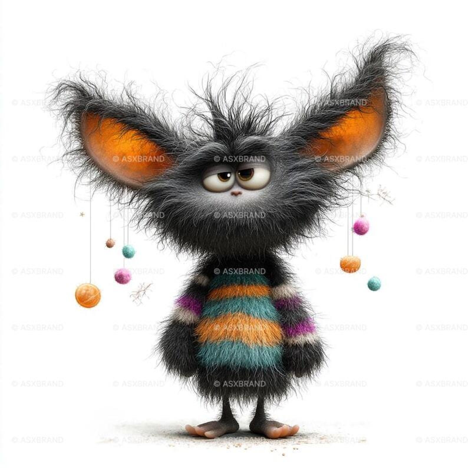 Quirky Halloween Bat Clipart PNG Bundle: Funny Junk Journal Graphics - Etsy