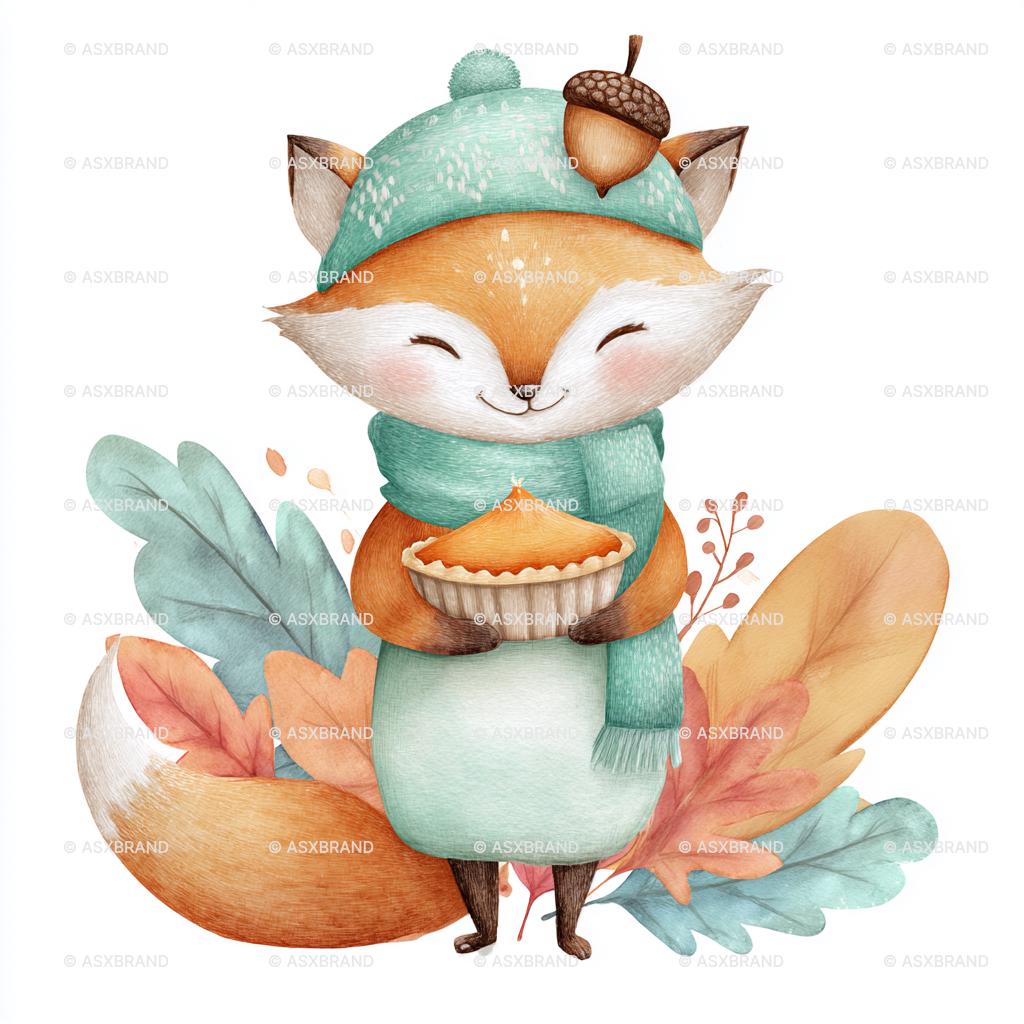 Autumn Woodland Fox Clipart Bundle: Fall Forest PNG (digital Download ...