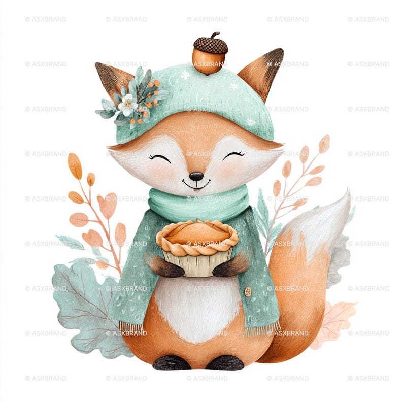 Autumn Woodland Fox Clipart Bundle: Fall Forest PNG (digital Download ...