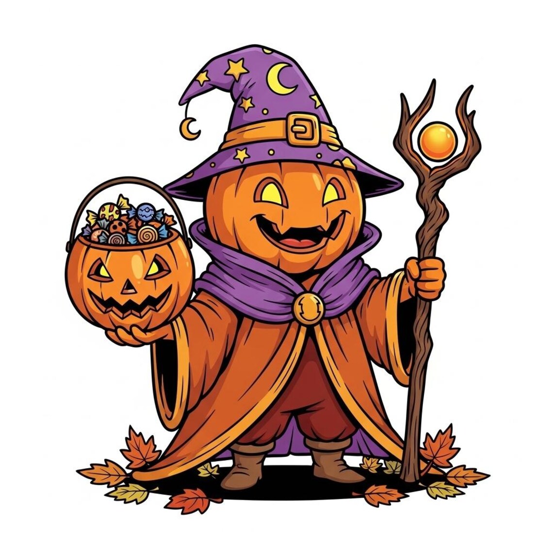 Halloween Cute Ghost Clipart Ghost Wizard Halloween Illustration Ghost ...