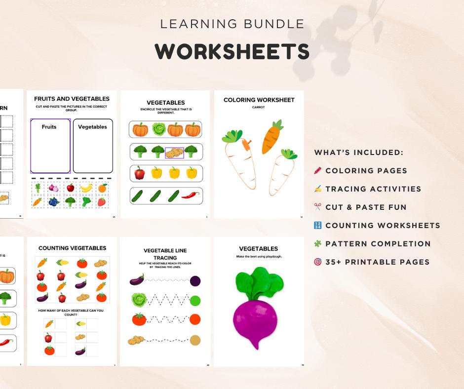 Vegetables Worksheet Printable Activity | Posters | Flashcards | Play ...